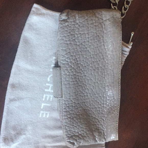 Michele | Bags | Michele Large Wristlet Bag In Light Grey Lu | Poshmark